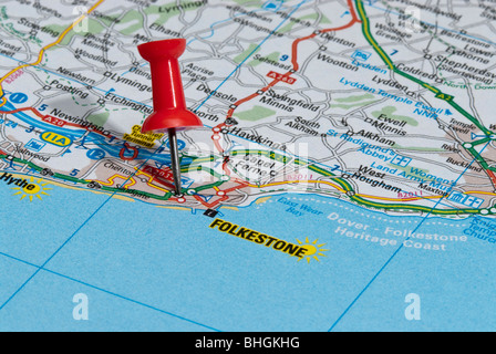 Folkestone Town Center in Kent - UK Stock Photo - Alamy