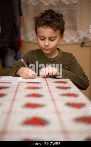 Beautiful toddler boy drawing cute draw using digital board at ...