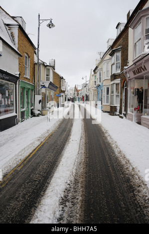 Whitstable Harbour in Snow whitstable kent countryside england UK Stock ...