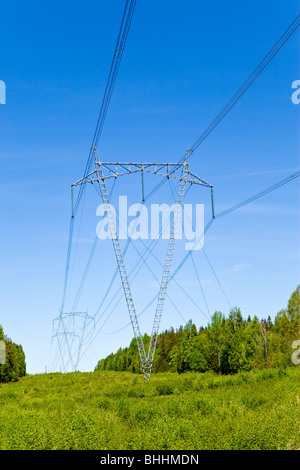 Support of line of electricity transmissions with isolators and wires ...