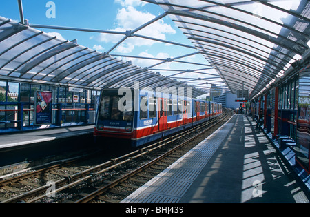 Westferry Docklands Light Railway Station Stock Photo - Alamy