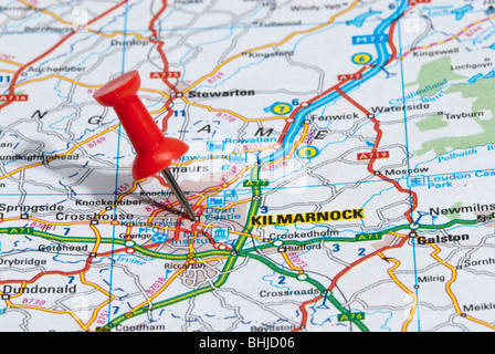 Road Map of Kilmarnock, Scotland Stock Photo - Alamy