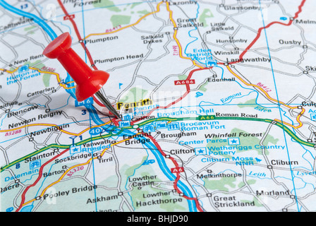 Road Map of Penrith, England Stock Photo - Alamy