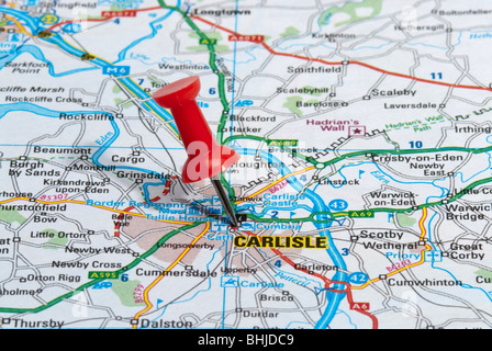 Road Map of Carlisle, England Stock Photo - Alamy