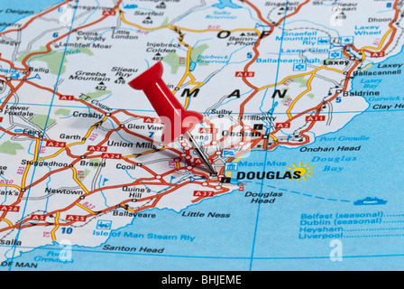 Road Map of the Isle of Man Stock Photo - Alamy
