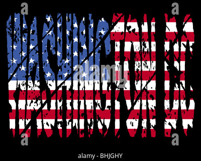 Washington DC Text Outline Silhouette with US Capitol Building with US ...