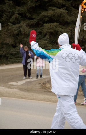 Olympic Torch bearer 2010 Vancouver Stock Photo - Alamy