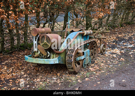 Ransomes MG 2 crawler tractor with plough. 1942 Stock Photo - Alamy