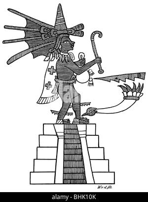 geography / travel, Mexico, Aztec Empire, religion, temple of wind god ...