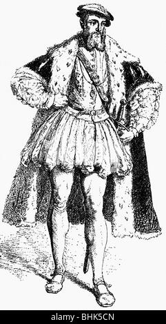 Francois de Lorraine, Duke of Guise (1519-1563) in court wear Stock ...