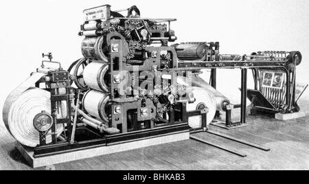Rotary Printing Press, 19th Century Stock Photo - Alamy