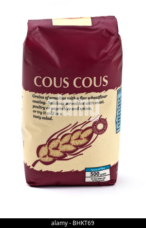 packet of cous cous white background food studio staple; essex; england ...