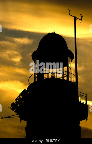 Close-up Fowey Rocks Lighthouse in Atlantic Ocean off of Biscayne Bay ...