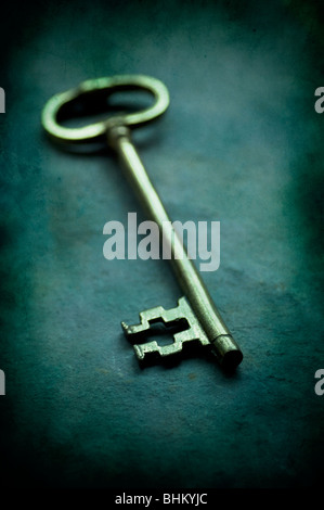 Big brass skeleton key Stock Photo - Alamy