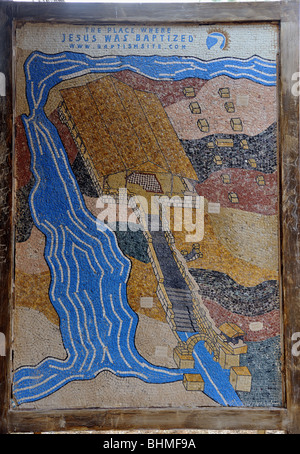 Map Baptism site of Jesus Christ at the River Jordan, Jordan Stock ...