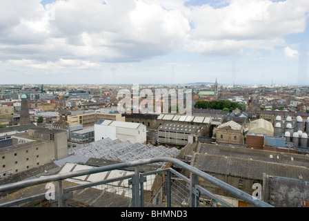 The Guinness Brewery from the roof top bar at the Guinness Store in ...