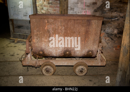Old underground mining ore cart near the old mine site of Granduc ...