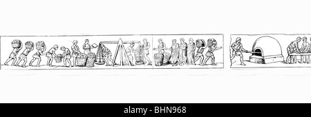 ancient world, Roman Empire, handcraft, craftsmen and slaves working ...