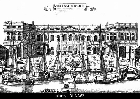 The customs port of London, England, 17th century Stock Photo - Alamy