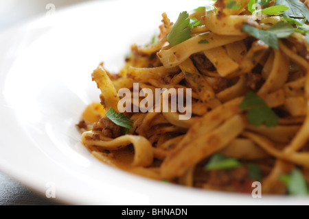 Freshly Prepared Authentic Italian Braised Beef Barolo With Tagliatelle ...