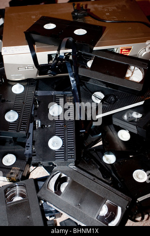 VHS Tapes & Machine old technology Stock Photo - Alamy