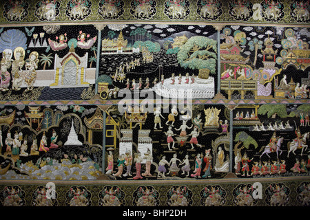 Myanmar, Burma, Mandalay, kalaga tapestry, handicraft Stock Photo - Alamy