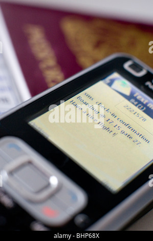 sms checkin confirmation text message Stock Photo - Alamy