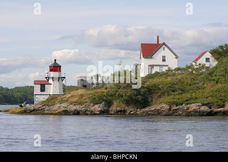 Squirrel Point Light on Arrowsic Island in Arrowsic, Maine. This light ...