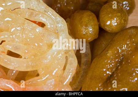 Maarkoun , Mshabbak and Awwamat traditional Lebanese Sweets Stock Photo ...