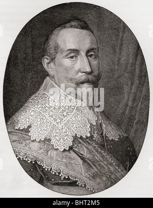 Gustav II Adolf. Portrait of the King of Sweden as a youth. Also known ...