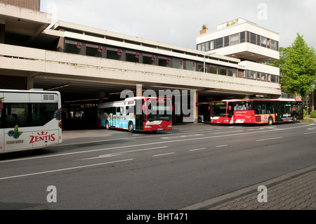 Public transport bus station Aachen Germany Europe Stock Photo - Alamy