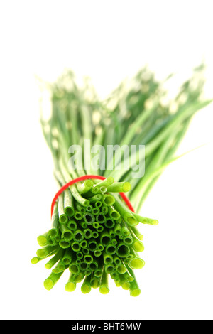 Green onion, fresh chives isolated on white background Stock Photo - Alamy