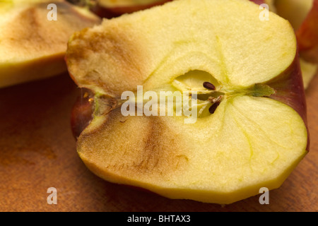 rotten apple cut in half Stock Photo - Alamy