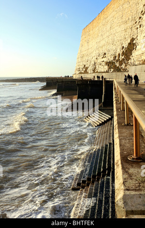 Beach promenade and Undercliff Walk, Saltdean, East Sussex, England ...