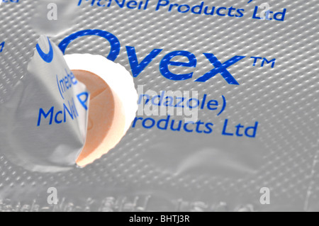 Ovex tablets for treatment of threadworm or pinworm Stock Photo - Alamy