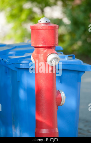 Red hydrant, Germany Stock Photo - Alamy