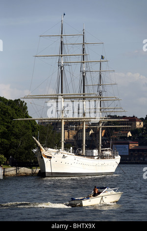 Sailing vessel Af Chapman moored at Skeppsholmen in Stockholm Stock ...