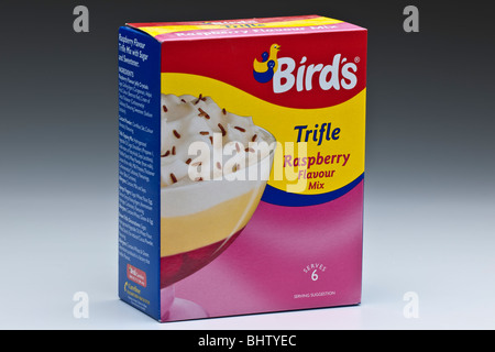 Box of Birds Raspberry trifle mix Stock Photo - Alamy