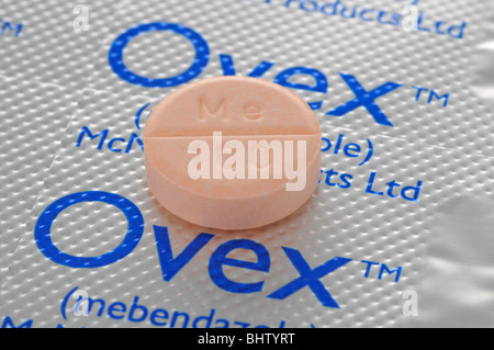 Ovex tablets for treatment of threadworm or pinworm Stock Photo - Alamy