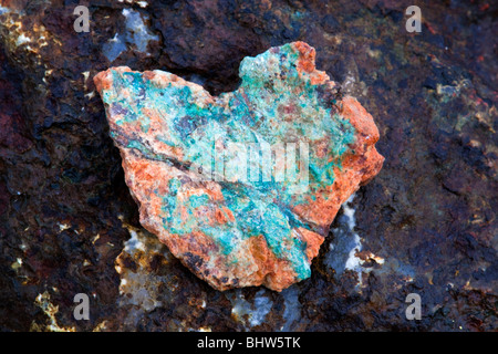 Copper in rock from West Cornwall Stock Photo - Alamy