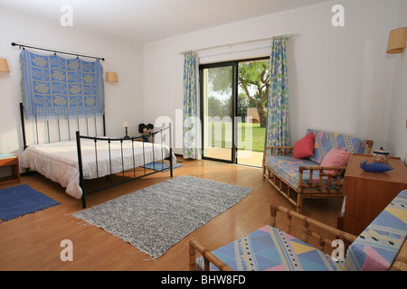 Luxury five star hotel bedroom water or whisky drinking glasses on ...