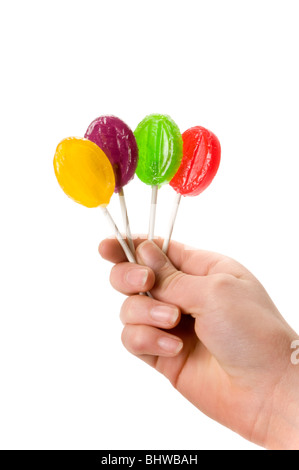 Single colorful candy sucker on a stick Stock Photo - Alamy