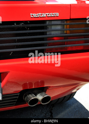 View of a the rear section of a car exhaust Stock Photo - Alamy