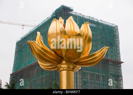macau golden lotus square Stock Photo - Alamy