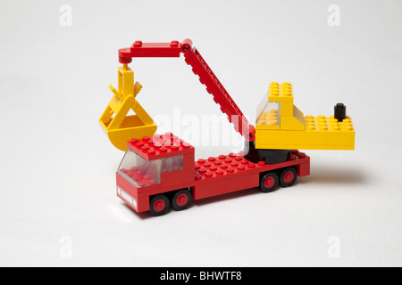 Old lego toy set loader bucket Stock Photo - Alamy