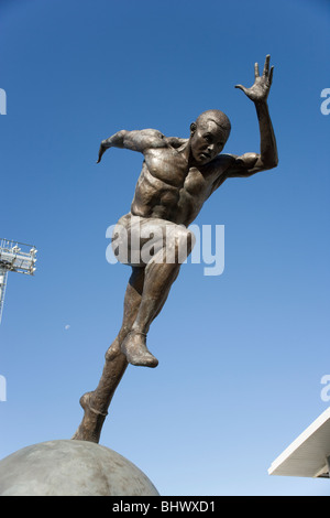 Commonwealth Games statue at Sportcity, Eastlands Manchester Stock ...