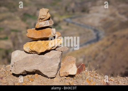 9 rocks piled on top of each other to create a artistic piece Stock ...