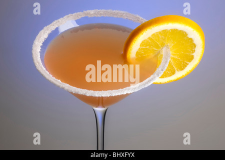 Sidecar Cocktail with a sugar rim. Beverage Concept Stock Photo ...
