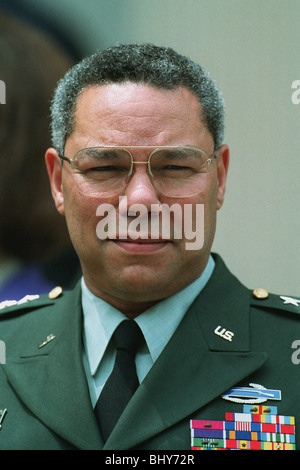 General Colin Powell, chairman of the Joint Chiefs of Staff, attends an ...