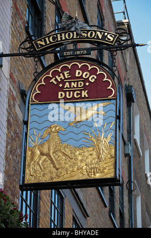 dog and duck pub sign Stock Photo - Alamy